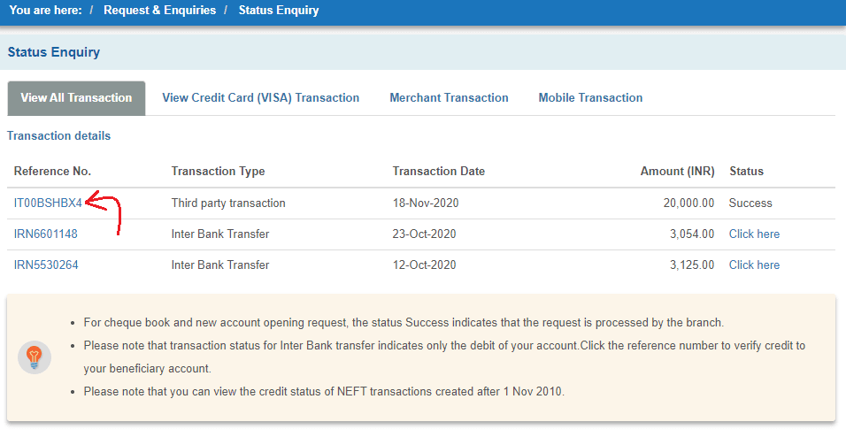 How To Find Transaction Reference Number In Sbi Nominasi Komite